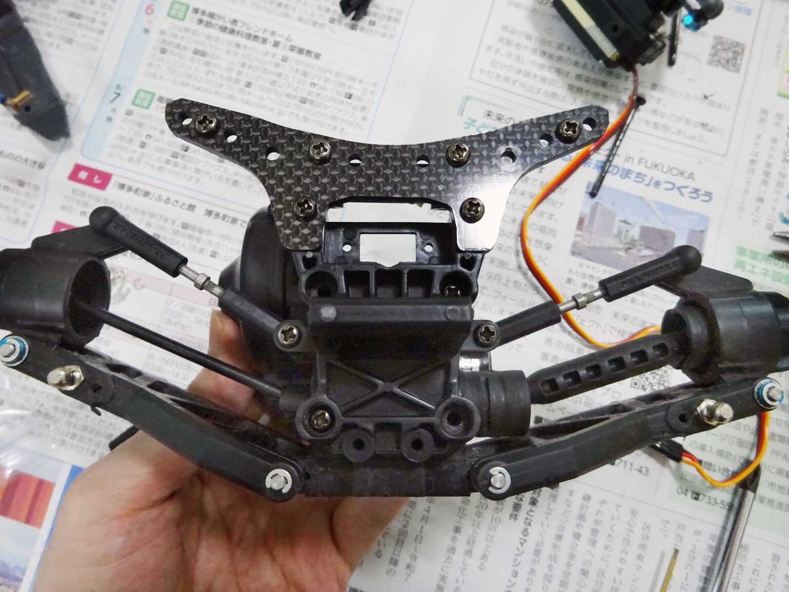 DT-03にユニバーサルシャフトを入れる（ボールデフ不要）